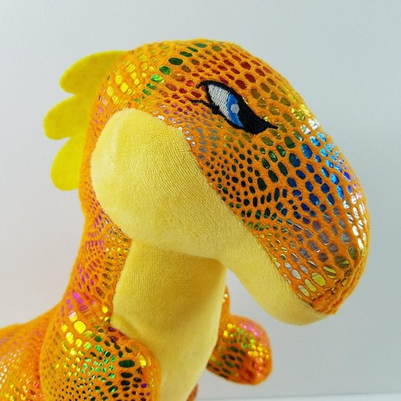Kellytoy | Toys | Kellytoy Dinosaur Plush 2 Yellow Orange Metallic ...